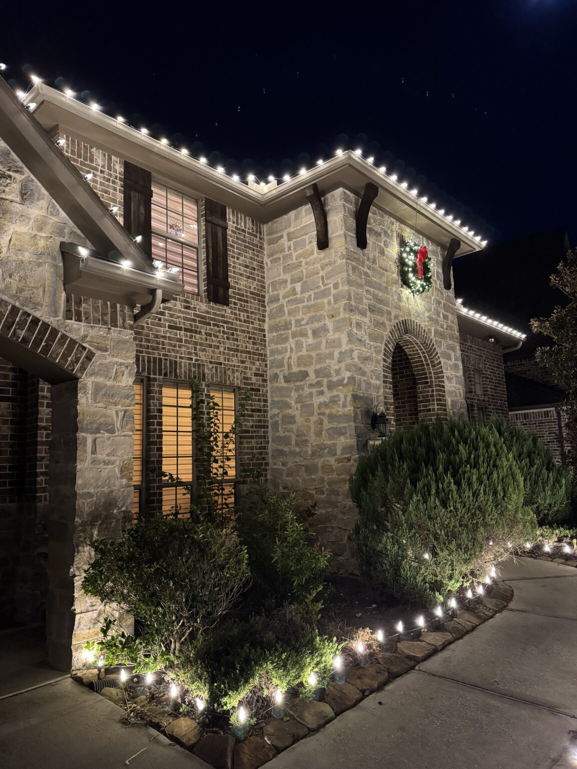 Professional Christmas Light Installation in Houston